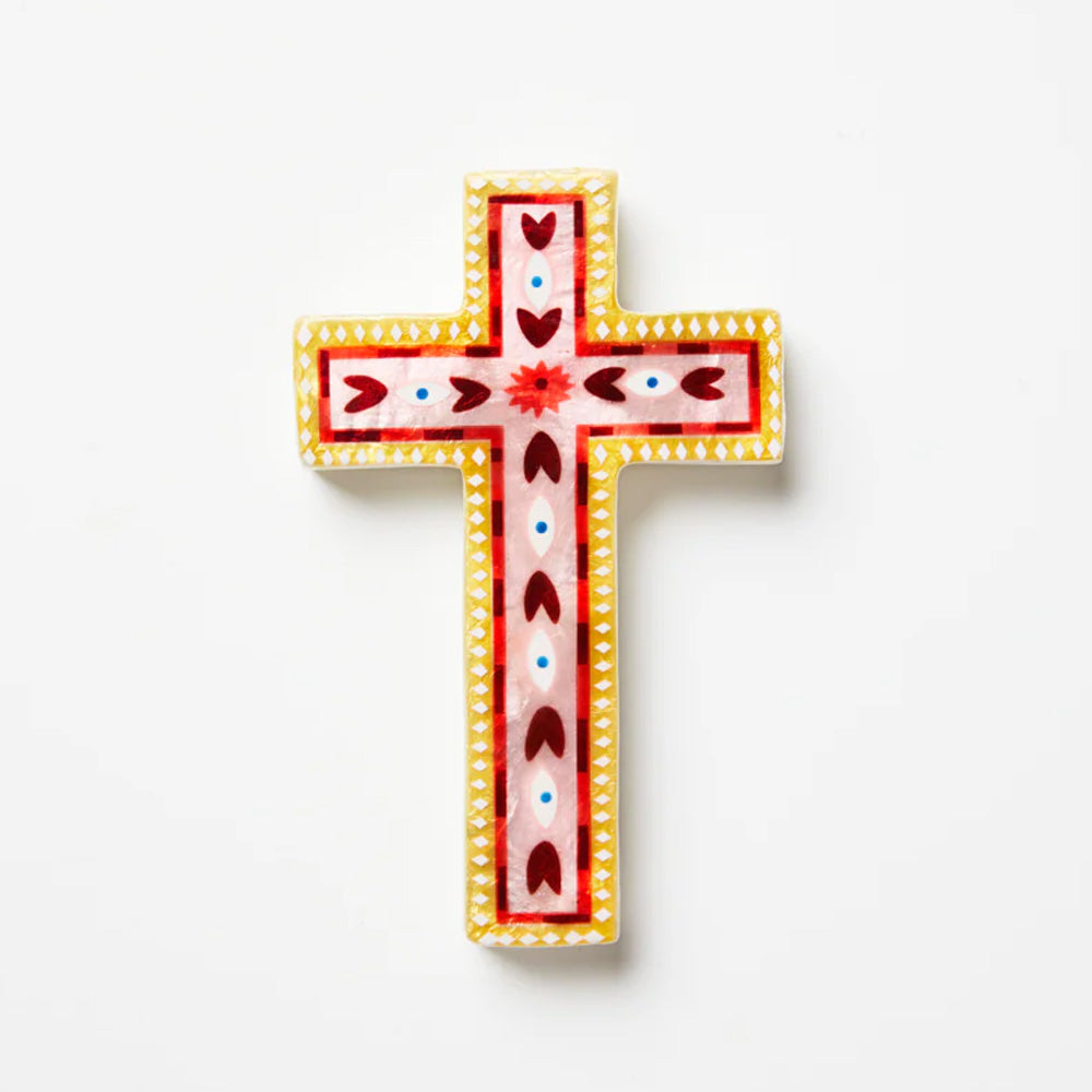 Fable Pink Small Cross Wall Tile (Jones & Co) – Frankie Say Relax