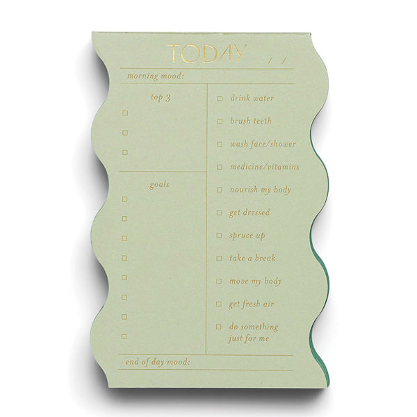 Wavy Daily Notepad - Sage – Frankie Say Relax